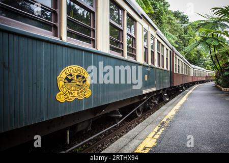 The iconic Kuranda train station in Kuranda, Queensland, Australia ...