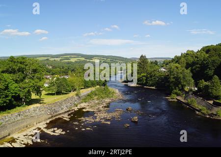 Pitlochry hydroelectric dam power station and salmon ladder Scotland UK ...