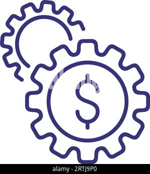 Money processes icon logo sign vector outline in black and white color ...