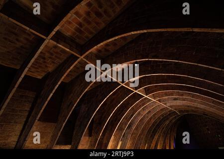 La Pedrera - the undulating brick attic roof in Casa Milà, apartment ...