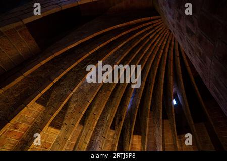 La Pedrera - the undulating brick attic roof in Casa Milà, apartment ...