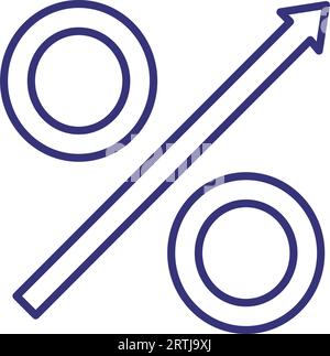 Fees Increase icon Vector symbol or sign set collection in black and ...