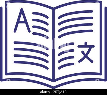glossary or vocabulary linear book. flat stroke style trend modern ...