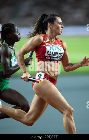 Barbara Camblor participating in the 4X400 meters relay at the World ...