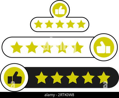 Top business rating icon set. Star favorite sign icon with tick sign ...