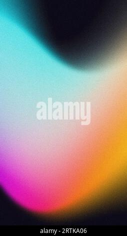 Grainy gradient vertical background turquoise magenta orange vibrant ...
