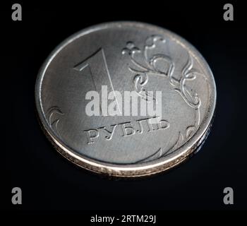 Coin one ruble Stock Photo - Alamy