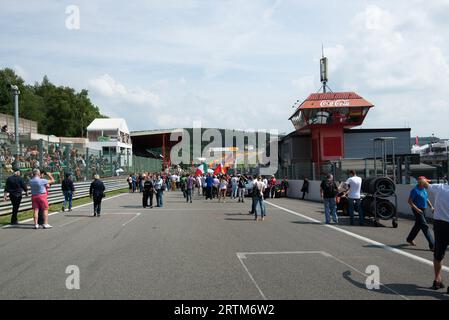 Start of the race at eau rouge corner during the 2025 Formula 1 Belgian ...