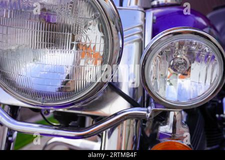 motorcycle close-up from different sides, separate parts of the ...