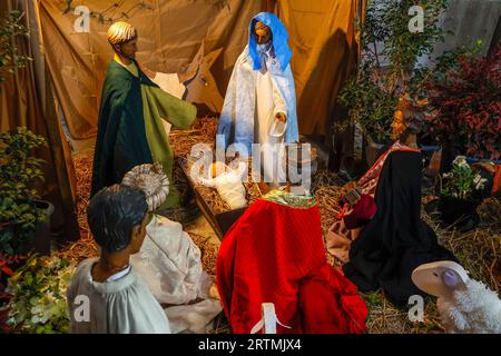 Nativity scene in Saint Etienne catholic church, Beauvais, France Stock ...