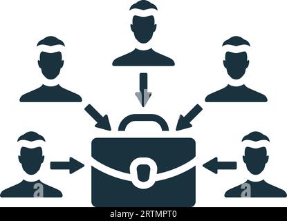 Resource mobilization outline icon. Monochrome simple sign from charity ...