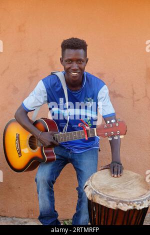 Young Senegalese musician in Ndangane, Senegal Stock Photo - Alamy