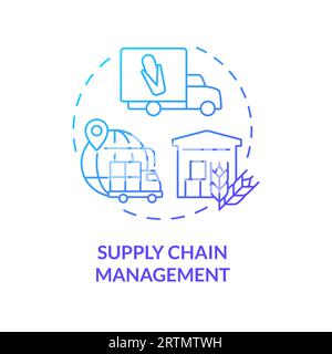 Supply chain management blue gradient concept icon Stock Vector Image ...