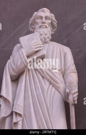 Saint Paul the Apostle, statue on the portal of the Saint Sulpice ...