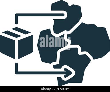 Parallel import outline icon. Monochrome simple sign from logistics ...