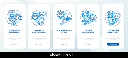 Walkthrough ERP with line icons concept Stock Vector Image & Art - Alamy