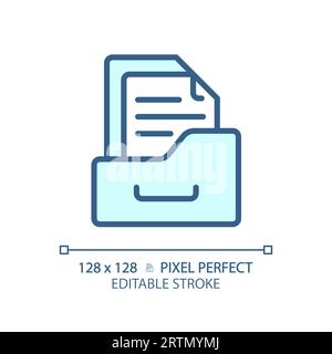 2D customizable folder thin linear white icon Stock Vector Image & Art ...