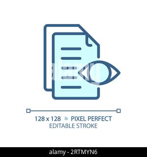 2D customizable preview document thin linear black icon Stock Vector ...