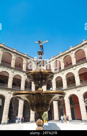 Mexico City, CDMX, Mexico, A courtyard of Palacio Nacional (in English ...