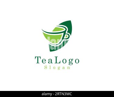 green leaves, logo template Stock Vector Image & Art - Alamy