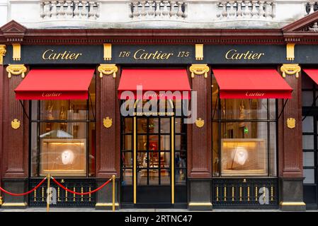 Cartier Luxury Brand Store Front Shopping in New Bond Street, London ...