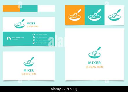 Mixer logo design with editable slogan. Branding book and business card ...