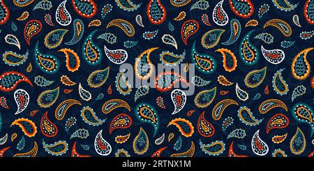 Lovely hand drawn Paisley seamless pattern, abstract background, great ...