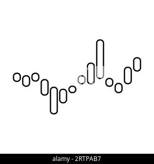 Simple outline of price or cost histogram chart vector icon Stock ...