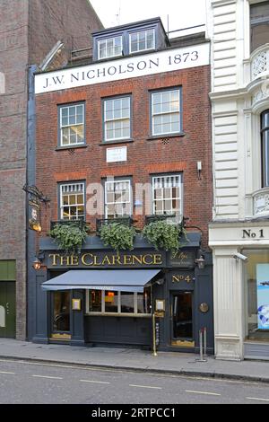Exterior of The Clarence pub in Dover Street, Mayfair, London, England ...