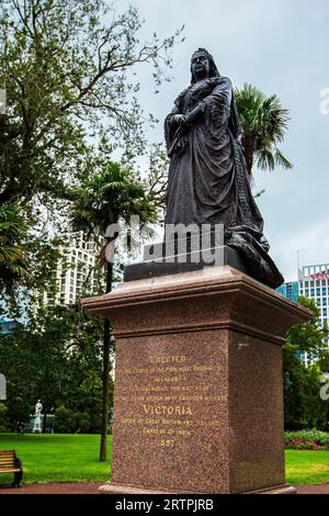 A view of Auckland's Central Business District from the observatory at ...