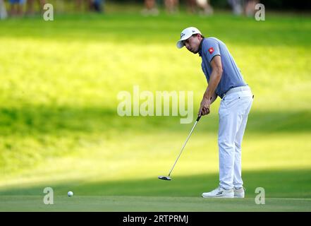 England's Matt Fitzpatrick on the seventeenth green during day one of ...