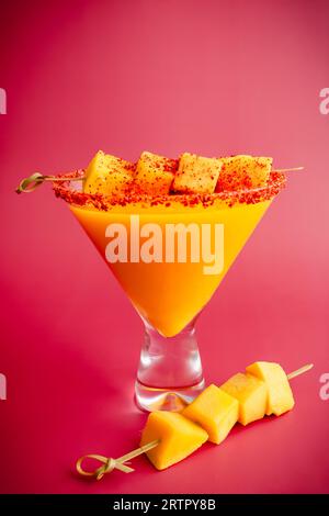 Mango Margarita with a Turmeric Chili Twist and Mango Garnish: Mango ...
