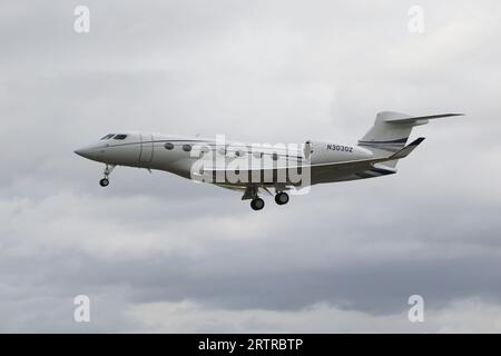 Gulfstream G500, arriving at RAF Fairford for the Royal International ...