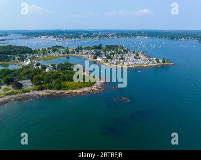 Juniper Point and Winter Island aerial view in summer at Salem Neck ...