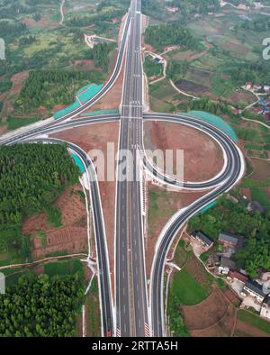 NEIJIANG, CHINA - SEPTEMBER 15, 2023 - Aerial photo shows the Neijiang ...
