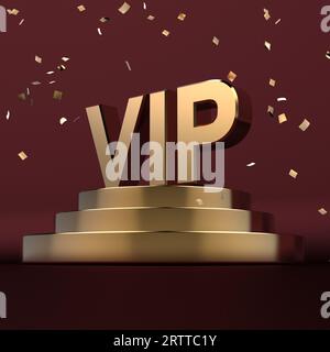 3D graphic concept of award, very important people, vip Stock Photo - Alamy