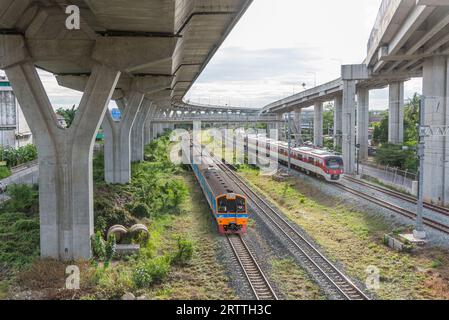 Bangkok,Thailand - 4 Sep, 2023: SRT Red Lines - The Red Line Mass Transit System Project is a ...