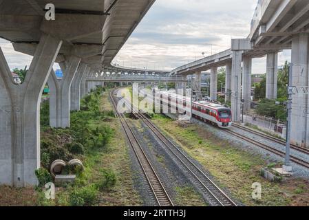 Bangkok,Thailand - 4 Sep, 2023: SRT Red Lines - The Red Line Mass Transit System Project is a ...