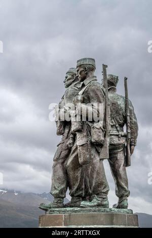 Scotland Commando Memorial statue overlooking the training area used ...