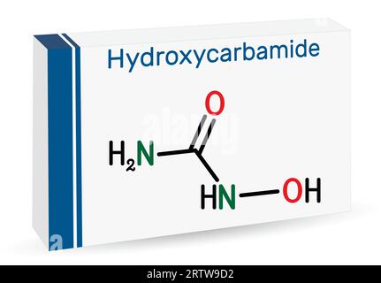 Skeletal formula of Hydroxycarbamide. Drug chemical molecule Stock ...