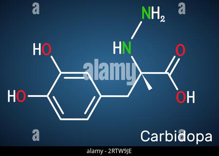 Carbidopa molecule. It is dopa decarboxylase inhibitor used for ...