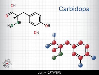 Carbidopa molecule. It is dopa decarboxylase inhibitor used for ...