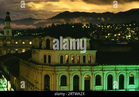 Cuenca after sunset, Cuenca, Ecuador South America Stock Photo - Alamy