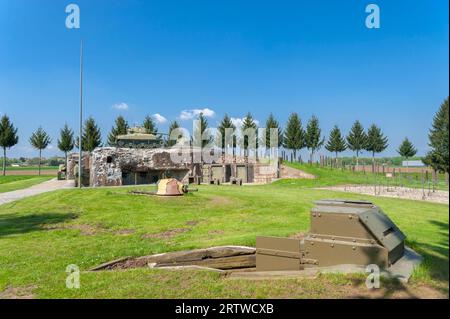 Esch casemate as part of former Maginot Line. Here exhibition of M4 ...