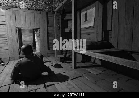 Replica of a Spanish gun emplacement from the Spanish Civil war Stock ...