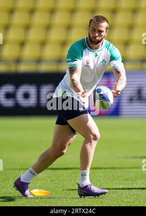 Ireland's Mack Hansen during the captain's run at the Aviva Stadium in ...