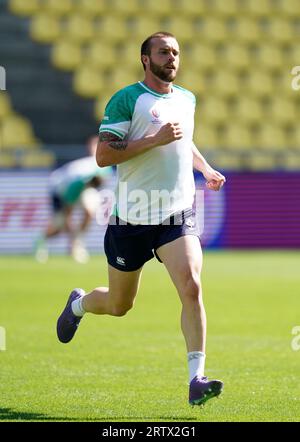 Ireland's Mack Hansen during the captain's run at the Aviva Stadium in ...