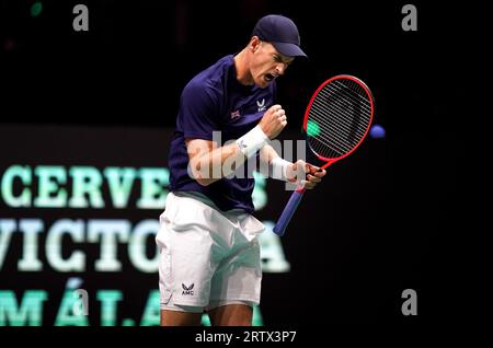 Leandro Riedi, of Switzerland, reacts during his match against Alex de ...