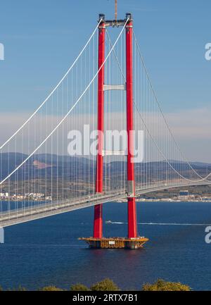 new bridge connecting two continents 1915 canakkale bridge (dardanelles ...