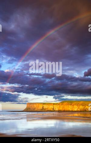 Rainbow over Huntcliff, Saltburn by the Sea Beach, North Yorkshire ...
